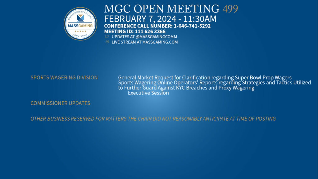 Meeting Notification: MGC to hold public meeting on February 7, 2024 ...